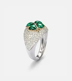 Yvonne Léon Malachite And Diamond Ring