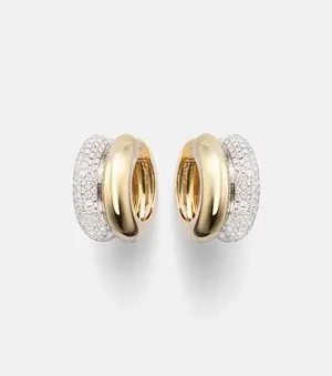 Yvonne Léon Diamond Hoop Earrings - Gold