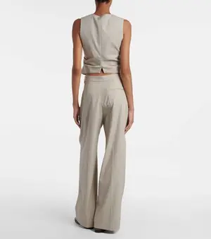 SIR. Leone Mid-rise Wide-leg Pants - Grey