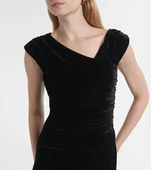 SIR. Ettore Ruched Velvet Gown
