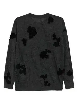 JNBY Floral-embellished Wool Pullover