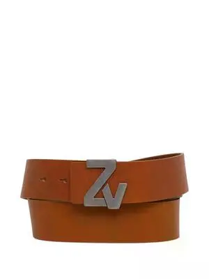 Zadig&Voltaire Logo-buckle Leather Belt - Brown