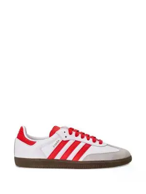 Adidas Samba Three-stripe Sneakers - Red