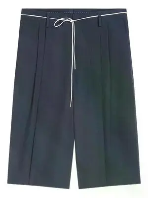 Dries Van Noten Wool Bermuda Shorts - Blue