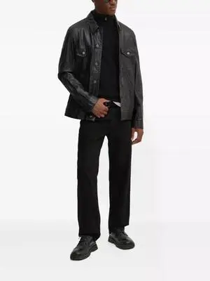 Zadig&Voltaire Leather Button-fastening Jacket