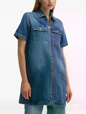 A.p.c. Zip-front Denim Mini Dress
