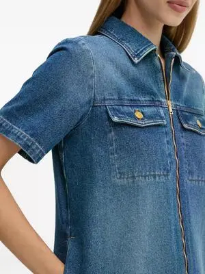 A.p.c. Zip-front Denim Mini Dress