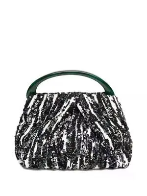 Dries Van Noten Pleated Sequined Mini Bag