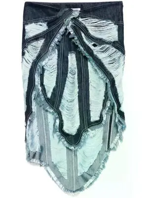 Off-White Shredded Mini Skirt