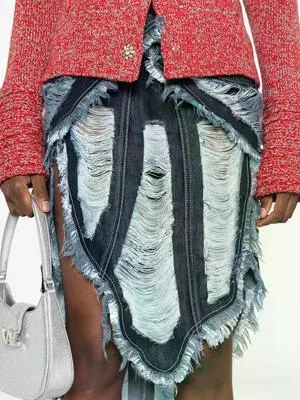 Off-White Shredded Mini Skirt