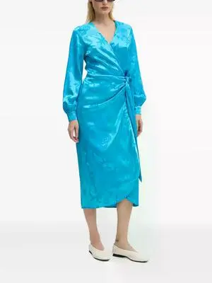 NEVER FULLY DRESSED Wrap Midi Dress