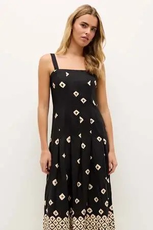 MARIE OLIVER Dixon Shibori Print Sundress - Ceramic