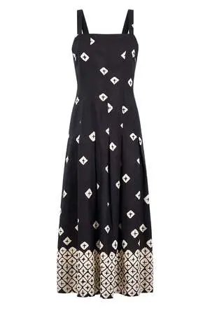 MARIE OLIVER Dixon Shibori Print Sundress - Ceramic