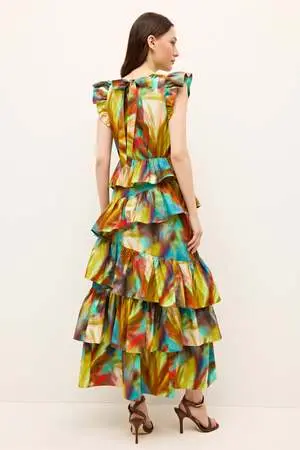 MARIE OLIVER Marisol Tiered Ruffle Dress