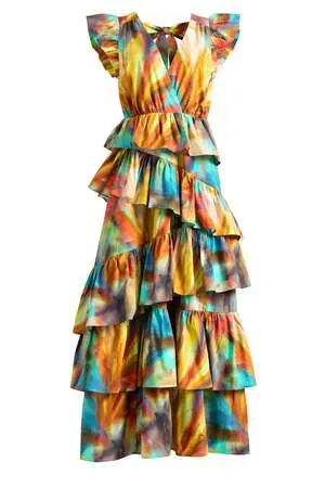 MARIE OLIVER Marisol Tiered Ruffle Dress