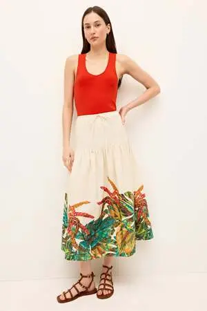 MARIE OLIVER Louise Midi Skirt - Paradise