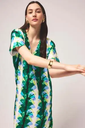 MARIE OLIVER Nina Printed Caftan - Gingko