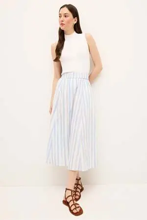MARIE OLIVER Sasha Striped Skirt - Agua