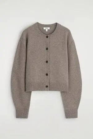 Cos Merino Wool Cardigan - Brown
