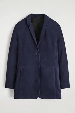 Cos Suede Single-breasted Blazer