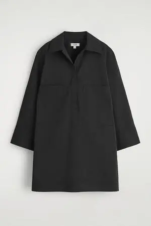 Cos Utility Mini Shirt Dress - Black