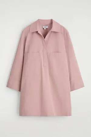 Cos Utility Mini Shirt Dress - Pink