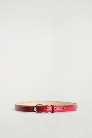 Cos Croc-effect Leather Belt