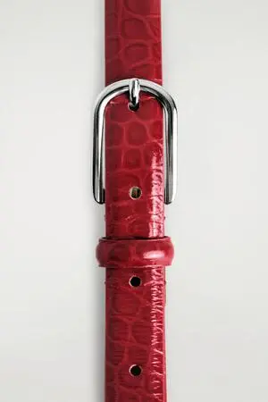 Cos Croc-effect Leather Belt