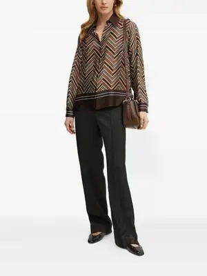 Luisa Spagnoli Geometric-pattern Collared Shirt