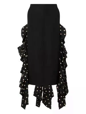 Moschino Polka-dot Ruffle Skirt
