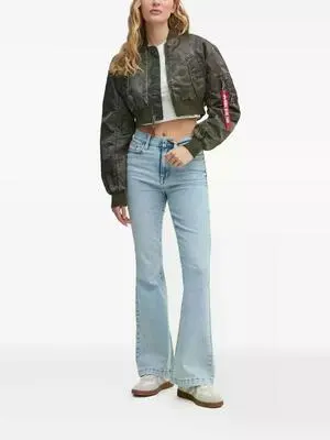 Alpha Industries Zip-up Cropped Bomber Jacket