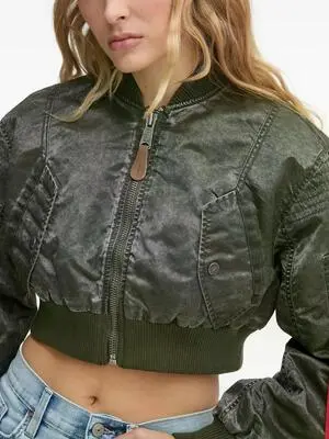 Alpha Industries Zip-up Cropped Bomber Jacket