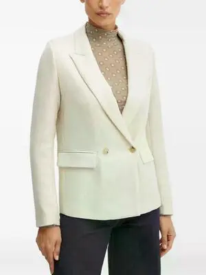FORTE_FORTE Double-breasted Twill Blazer