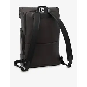 Tumi Leather Roll Top Backpack