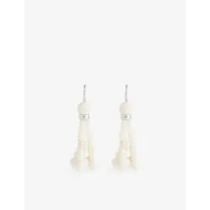 Le Sundial Venice Opera Beaded Drop Earrings - White