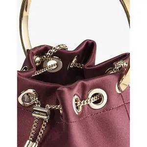 JIMMY CHOO Bon Bon Top-handle Bag - Deep Merlot/gold