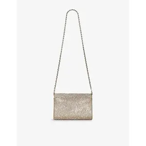 JIMMY CHOO Curve Rhinestone-embellished Clutch - Gold/crystal/shiny