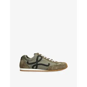 Loewe Ballet Runner 2.0 Nylon And Leather Trainers - Khaki