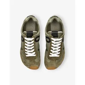Loewe Ballet Runner 2.0 Nylon And Leather Trainers - Khaki
