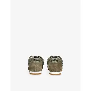 Loewe Ballet Runner 2.0 Nylon And Leather Trainers - Khaki
