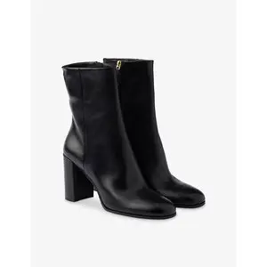Prada Leather Heeled Ankle Boots