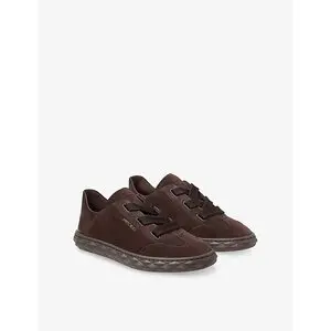 JIMMY CHOO Diamond Light Flex Suede Trainers - V Chocolate