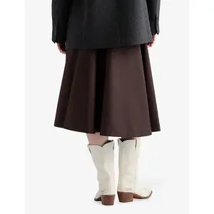 Prada Re-nylon Woven Midi Skirt