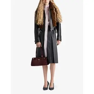 Prada Panelled Leather And Shearling Jacket