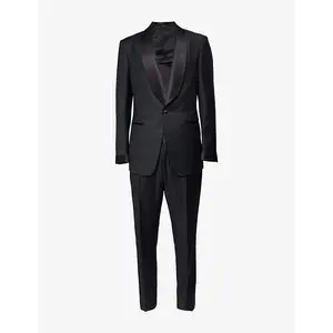 TOM FORD Shawl-lapel Tapered-leg Master Evening Wool Suit