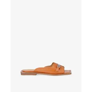 Ganni Silver Tone Sandals For Women