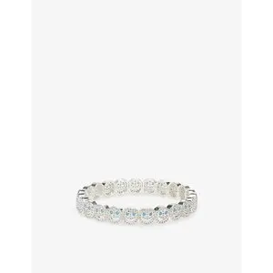 LISA GOZLAN Pavé Happy Face Bracelet - Sterling Silver / Aqua