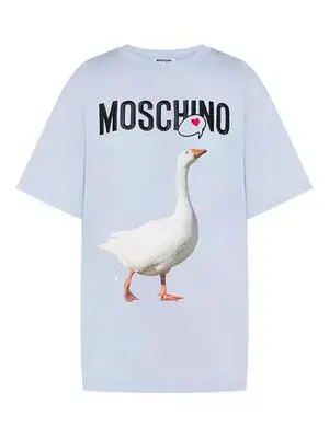 Moschino Goose-print Cotton T-shirt