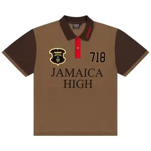 DENIM TEARS X Stussy Spades Team Polo - Brown