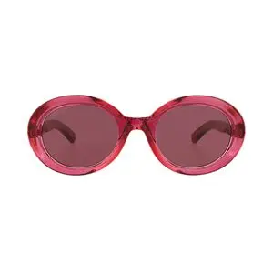 Gucci Round Frame Sunglasses - Red